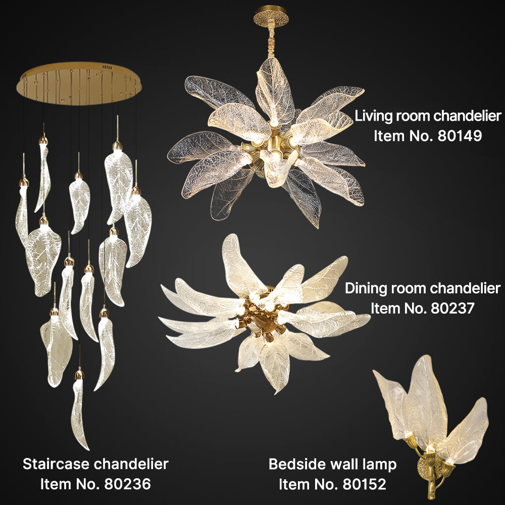 Cracked Design Acrylic Leaf Lighting Fixtures-Leaf Series – YOOGEE LIGHTING