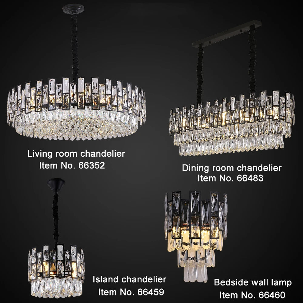 Uniquely designed black crystal lighting fixture-Mirage Series – YOOGEE ...