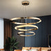 Modern 3-Rings LED Chandelier Gold Finish For Living Room – YOOGEE LIGHTING