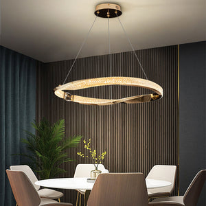 Modern 3-Rings LED Chandelier Gold Finish For Living Room – YOOGEE LIGHTING