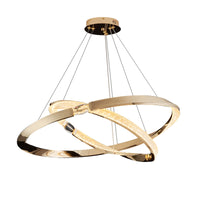Modern 3-Rings LED Chandelier Gold Finish For Living Room – YOOGEE LIGHTING